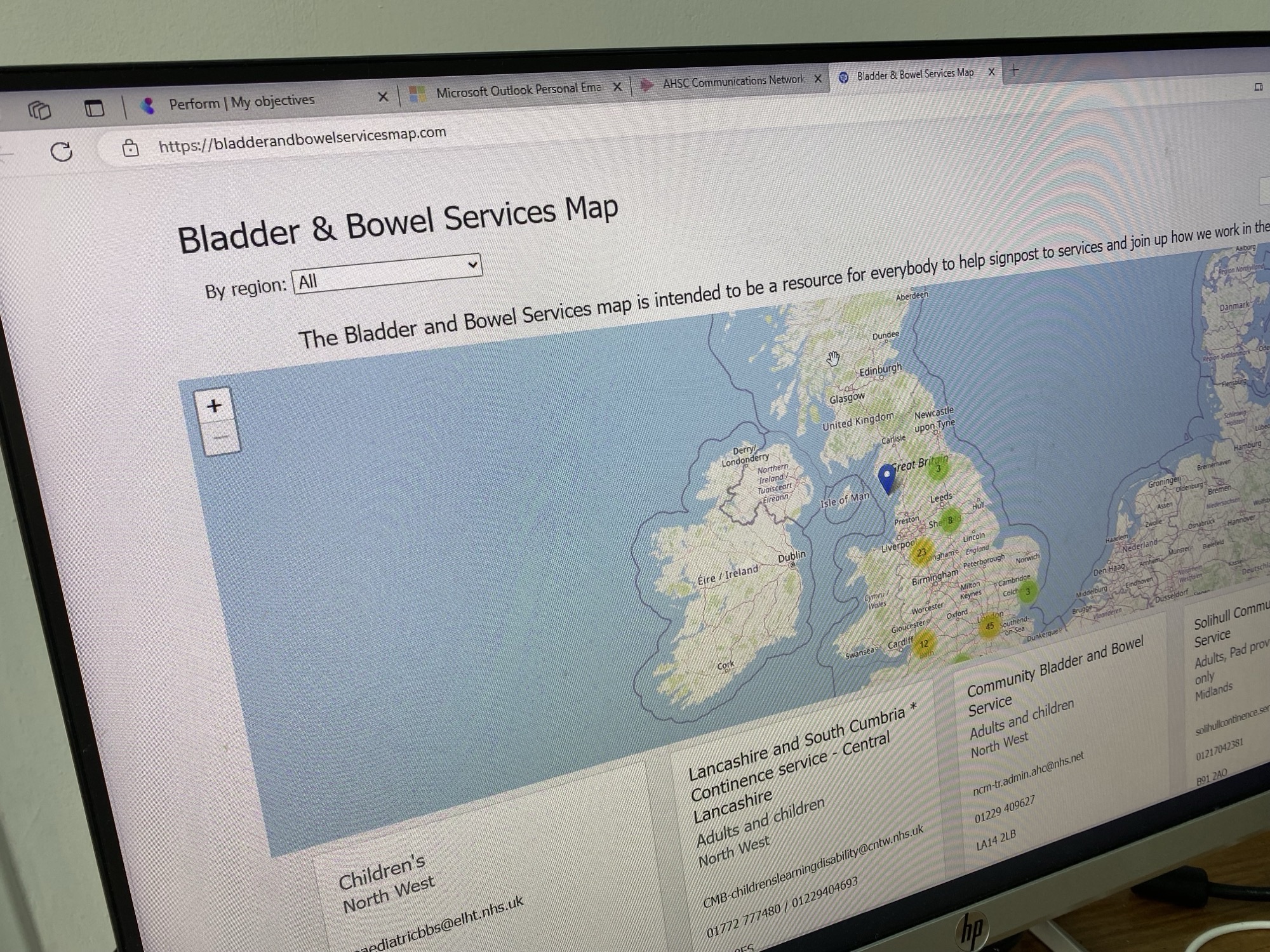 New map shows where to get support for bladder and bowel symptoms ...